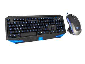 Blue LED Illuminated Ergonomic Backlit Gaming Keyboard – M
