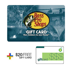 $100 Bass Pro Shops Gift Card with Free $20 Gas Card $100.00