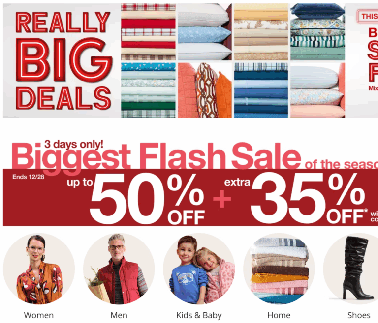 JCPenney Up to 50% off – Extra 35% off Flash Sale