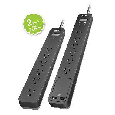 APC 6-Outlet SurgeArrest Protector 2-pk Sale $9.88 PE63