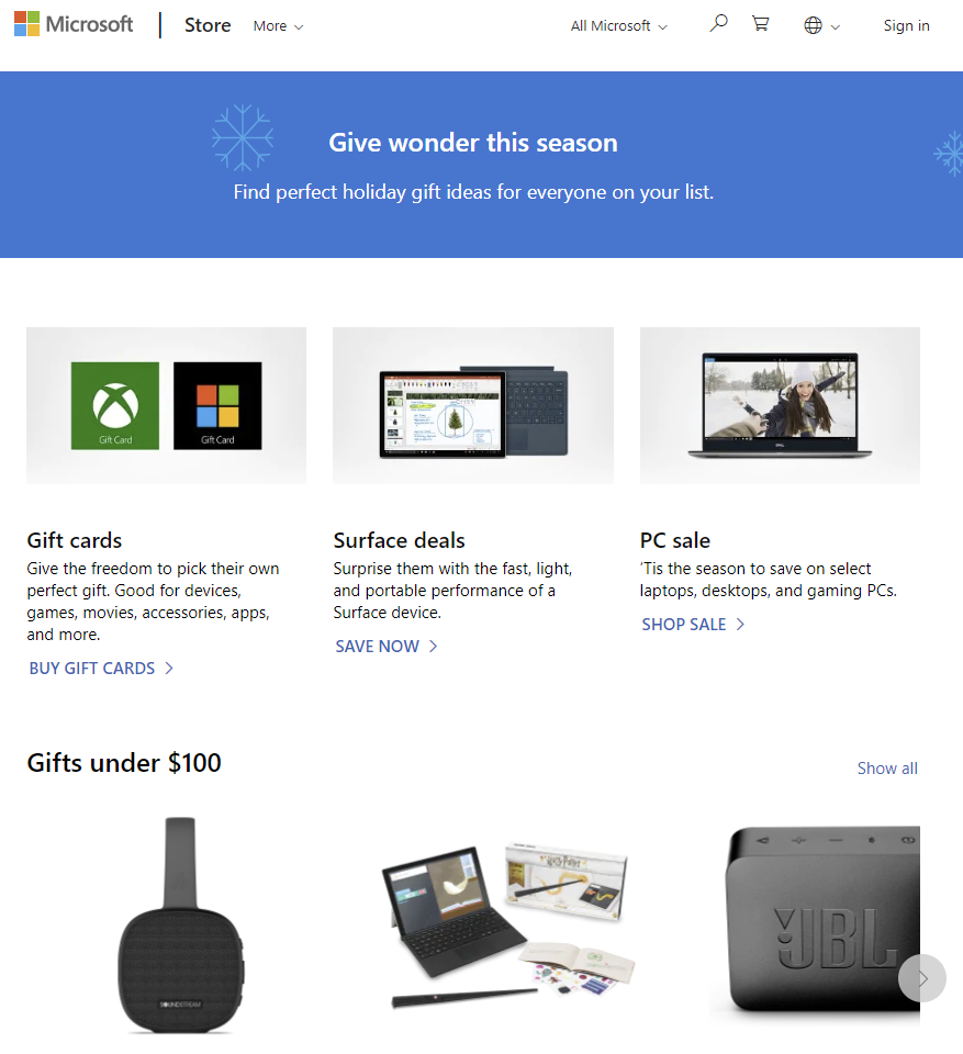Microsoft Holiday Gift Guide - BuyVia