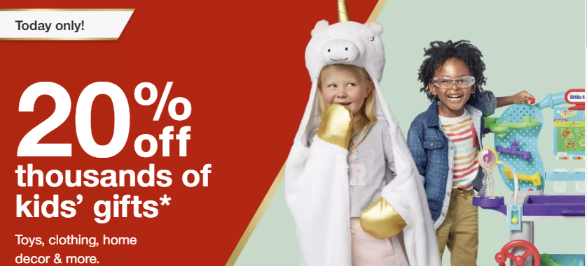 Target 20% off Kids Toys, Clothing, Home Decor, More.. - BuyVia