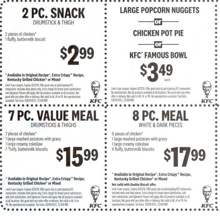 KFC Coupons and Discounts