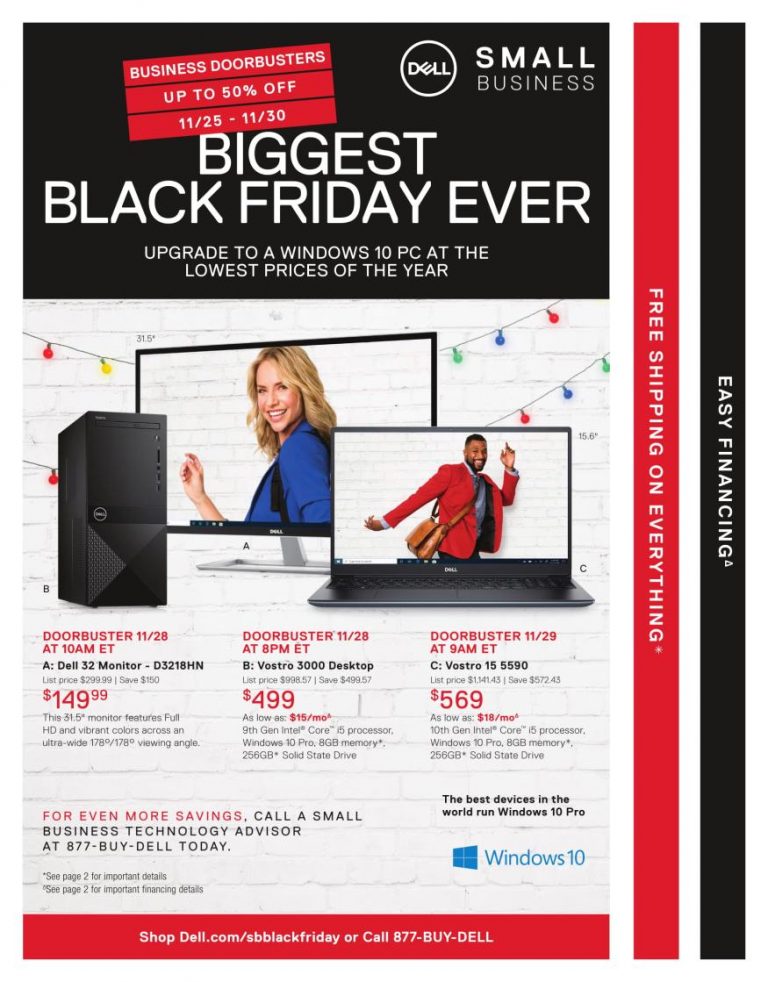 Dell Small Business Black Friday 2019 Ad - BuyVia