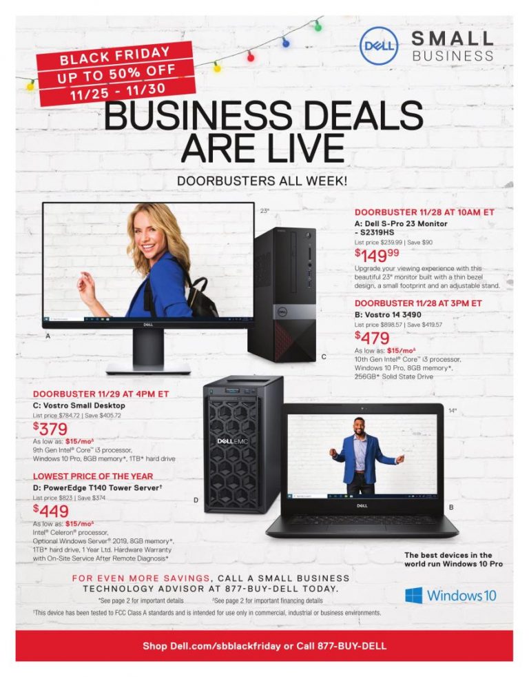 Dell Small Business Black Friday 2019 Ad - BuyVia