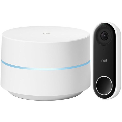 Nest Hello Smart Wi-Fi-Video Doorbell and Google Wireless Router