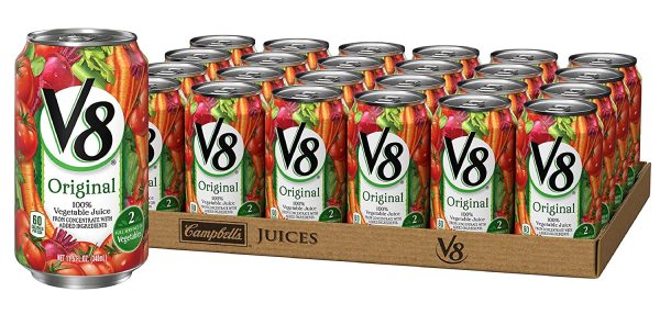 V8 Original 100% Vegetable Juice 24-pk Sale $10.96 - BuyVia