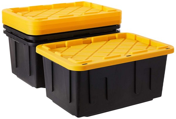 Sterilite 40 Gal. Wheeled Industrial Tote Yellow Lily Case of 2 $39.99