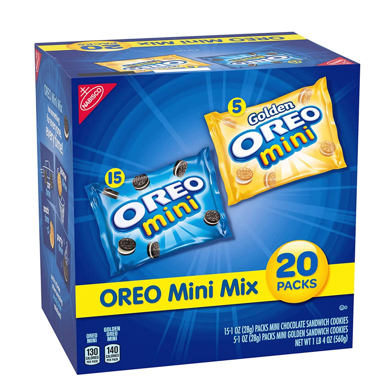 OREO Mini Mix Sandwich Cookies Variety Pack, 20 – 1 oz Pac