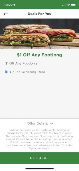 Subway Coupons and Discounts