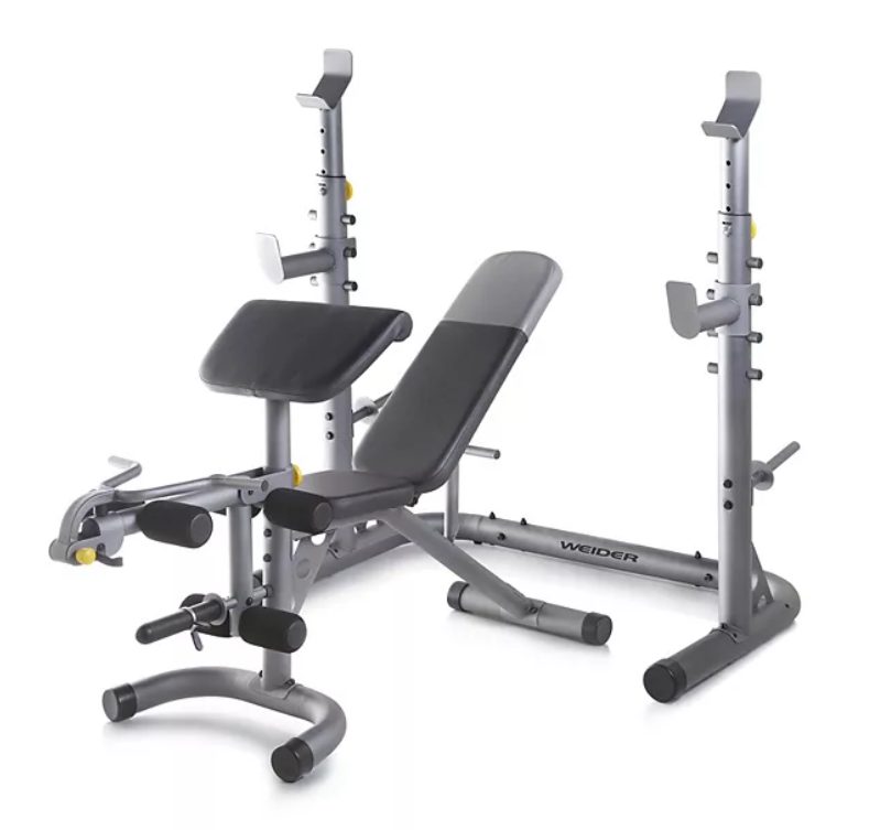 Weider Olympic Workout Bench with Squat Rack $199.99 - BuyVia