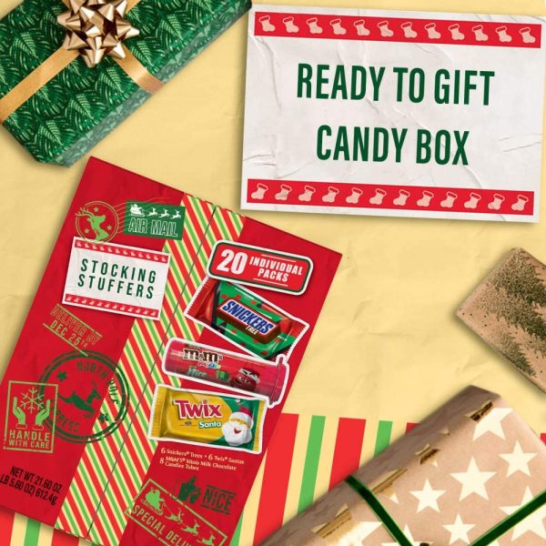 M and M’S, SNICKERS, TWIX Assorted Candy Christmas Santa B