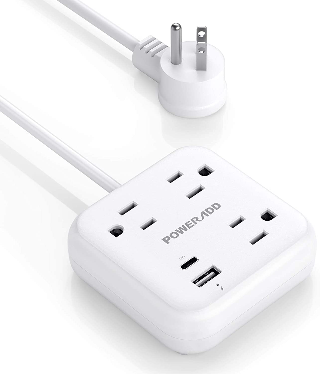 POWERADD 3-Outlet USB-C Power Strip Surge Protector Sale $9.99