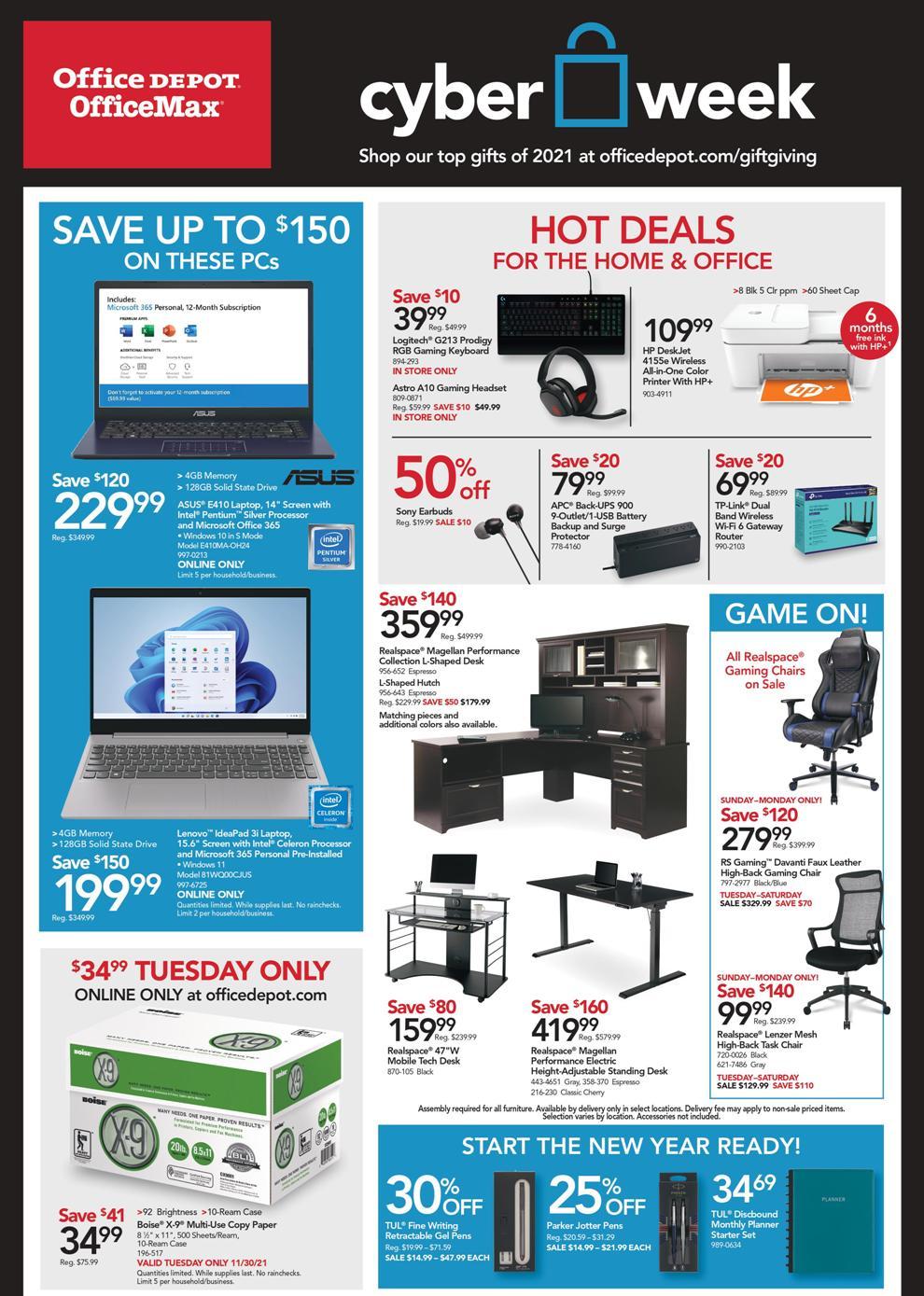 Office Depot Officemax Cyber Monday 2021 Ad Scans - BuyVia