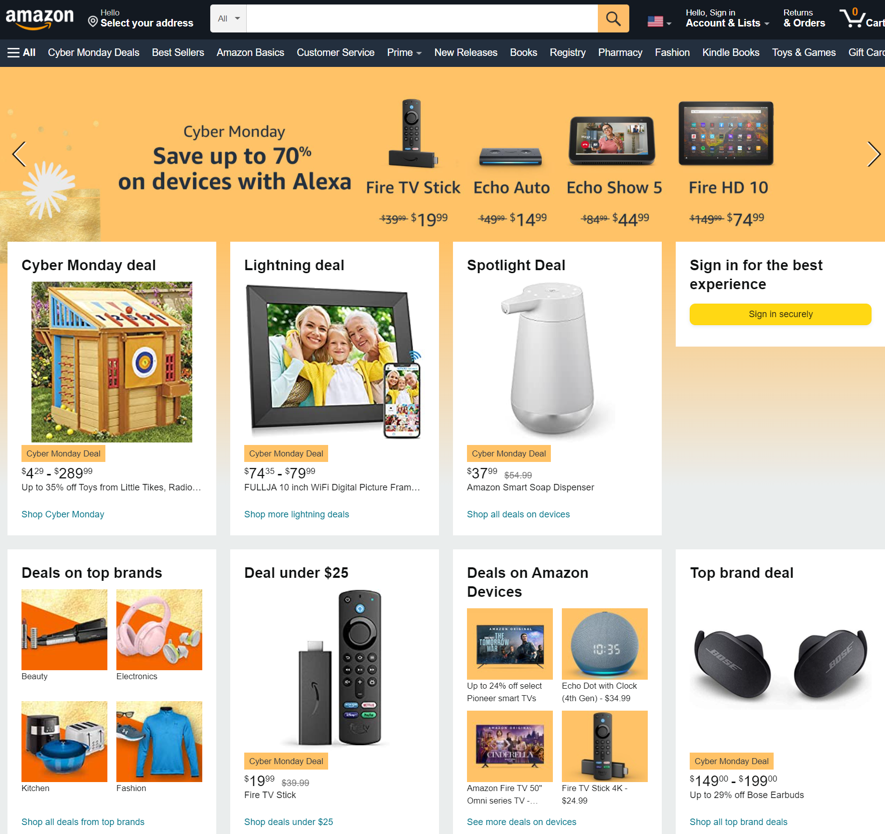 Cyber Monday 2021: Amazon Ad - BuyVia