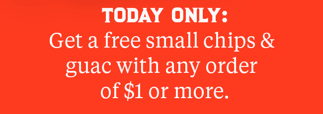 El Pollo Loco Coupon Code: Get a Free order of small chips and guac with