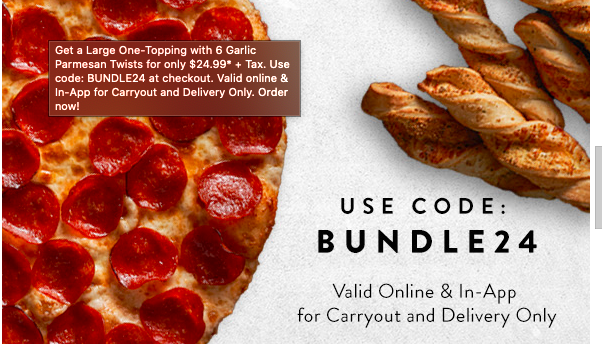 Round Table Pizza Coupon Code: Large one topping pizza with 6 Parmesan ...