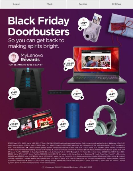 Black Friday -Cyber Monday 2022 Lenovo Ad Scans - BuyVia