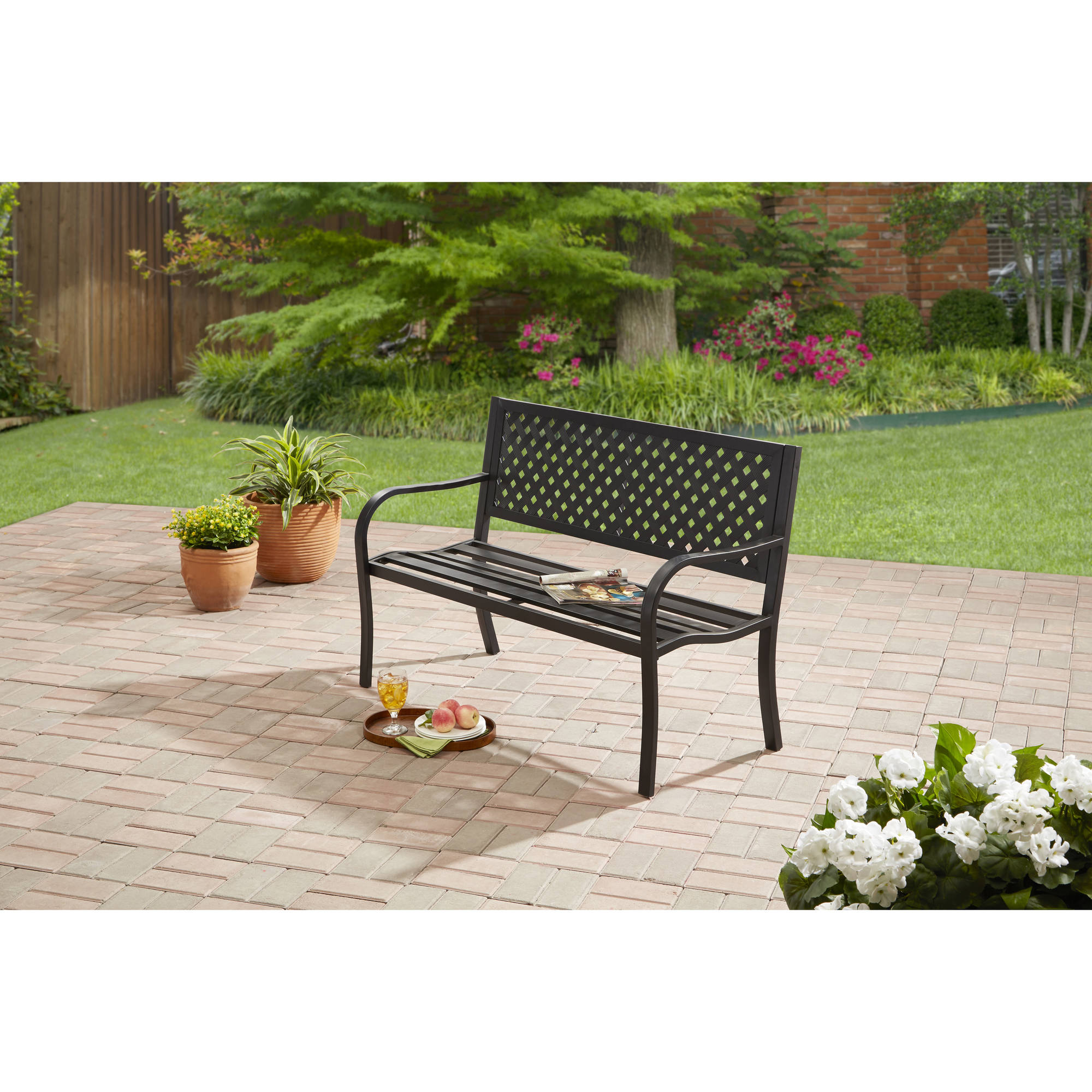 Mainstays Outdoor Durable Steel Bench Sale $44.00 - BuyVia