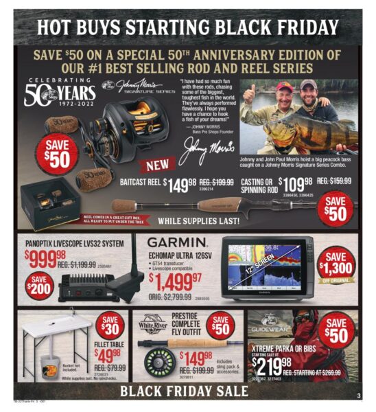 Live: Bass Pro Shops – Cabelas Black Friday 2022 Ad Scans