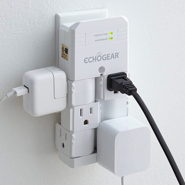 ECHOGEAR On-Wall Surge Protector with 6 Pivoting AC Outlets Sale