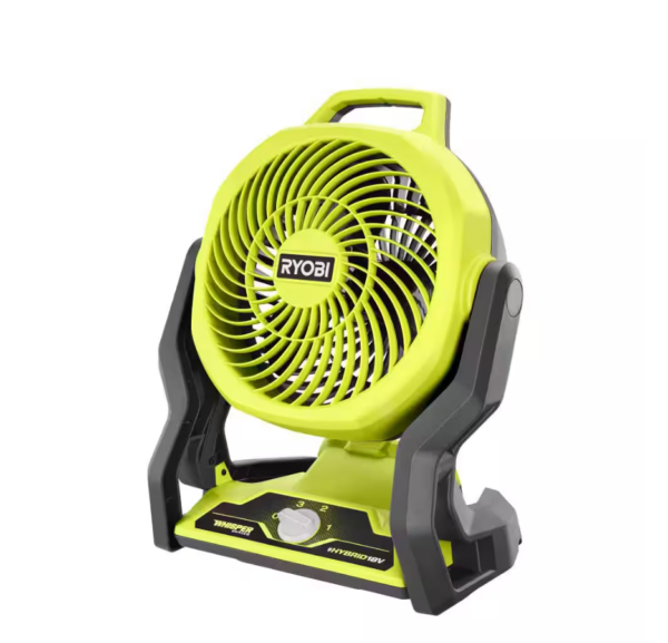 Ryobi ONE+ 18V Cordless Hybrid 7-1/2 in. Fan with 2.0 Ah Lithium