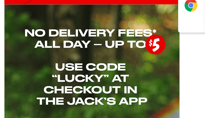 Jack's Coupon Code: Get FREE Delivery on orders of $5 or more wit