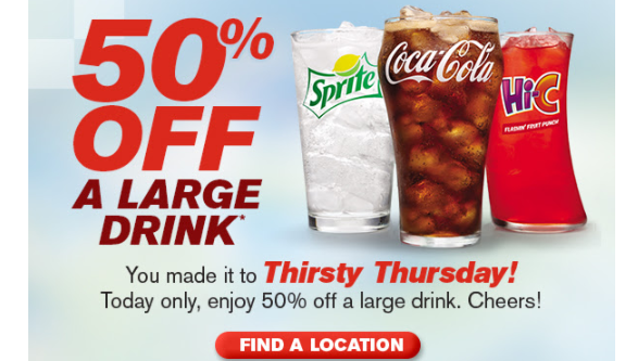 Checkers Coupon Code: Get 50% off a Large Drink on Thirsty Thursday
