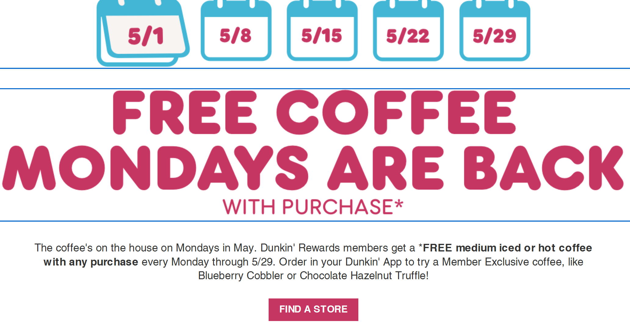 Dunkin Donuts Coupon Code: Dunkin’ is bringing back Free Coffee Monday
