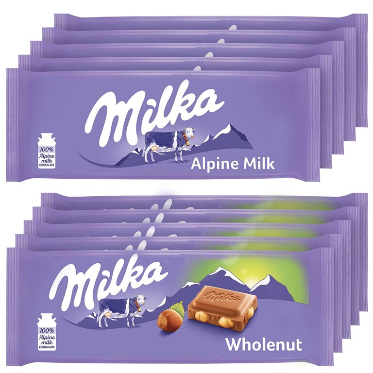 Milka European Chocolate Bars Variety Pack, Alpine Milk Chocolat