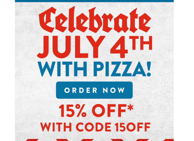 Round Table Pizza Coupon Code: 15% off your order with Code: 15OFF Expires