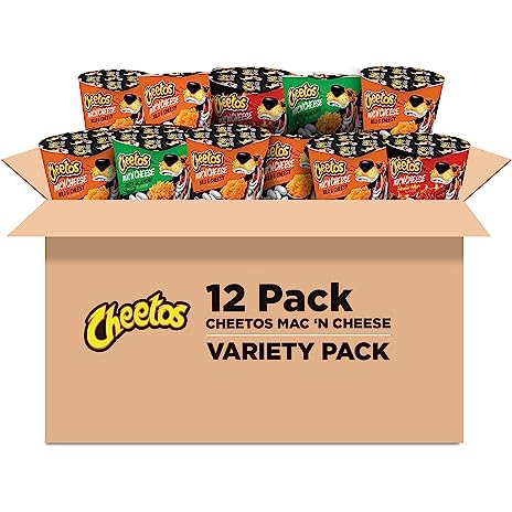 Cheetos Mac ‘N Cheese, 3 Flavor Variety Pack, (12 Cups) Sa