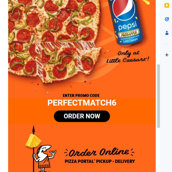 Little Caesars Coupon Code: $9.99 pineapple pair up combo. Any 2 topping