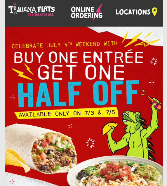 Tijuana Flats Coupon Code: Celebrate the 4th of July Weekend with Buy On