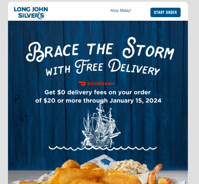 Long John Silver's Coupon Code: Get $0 delivery fees on your order of ...