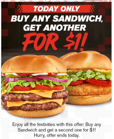 Checkers Coupon Code: Buy any sandwich and get a second one for $1