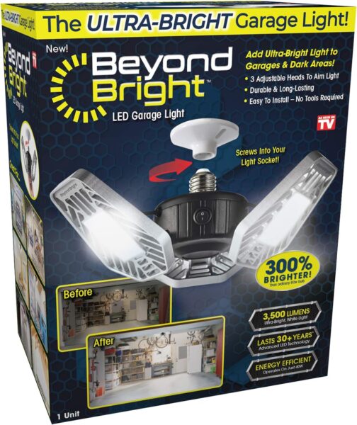 Ontel Beyond Bright LED Ultra-Bright Garage Light Sale $8.46
