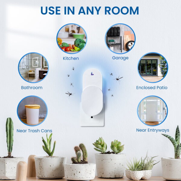 Liba Plug-in Electric Bug Zapper Wall Mounted Indoor Fly Trap Sa