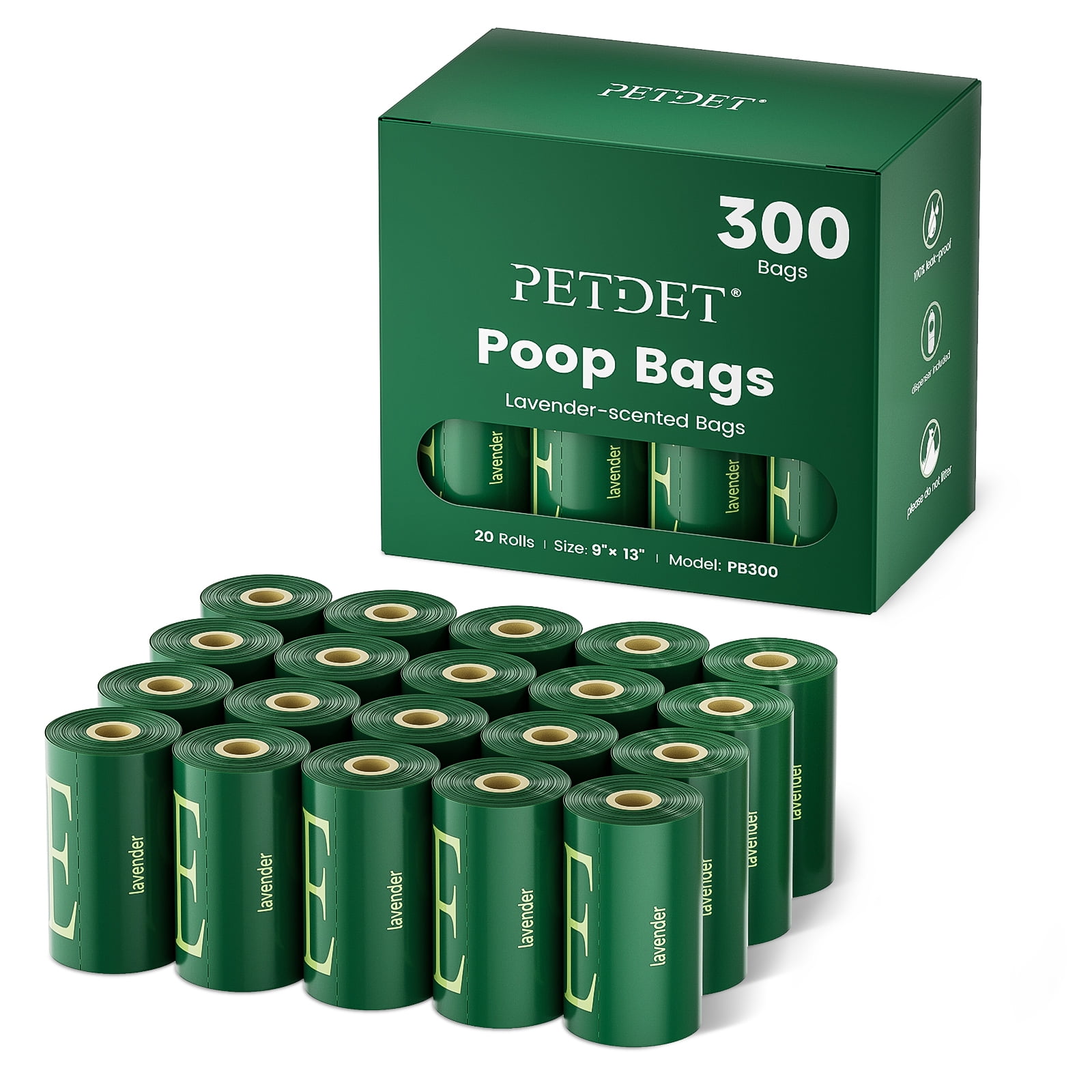 Petdet Dog Poop Bags 300 Count Sale $13.99 - BuyVia