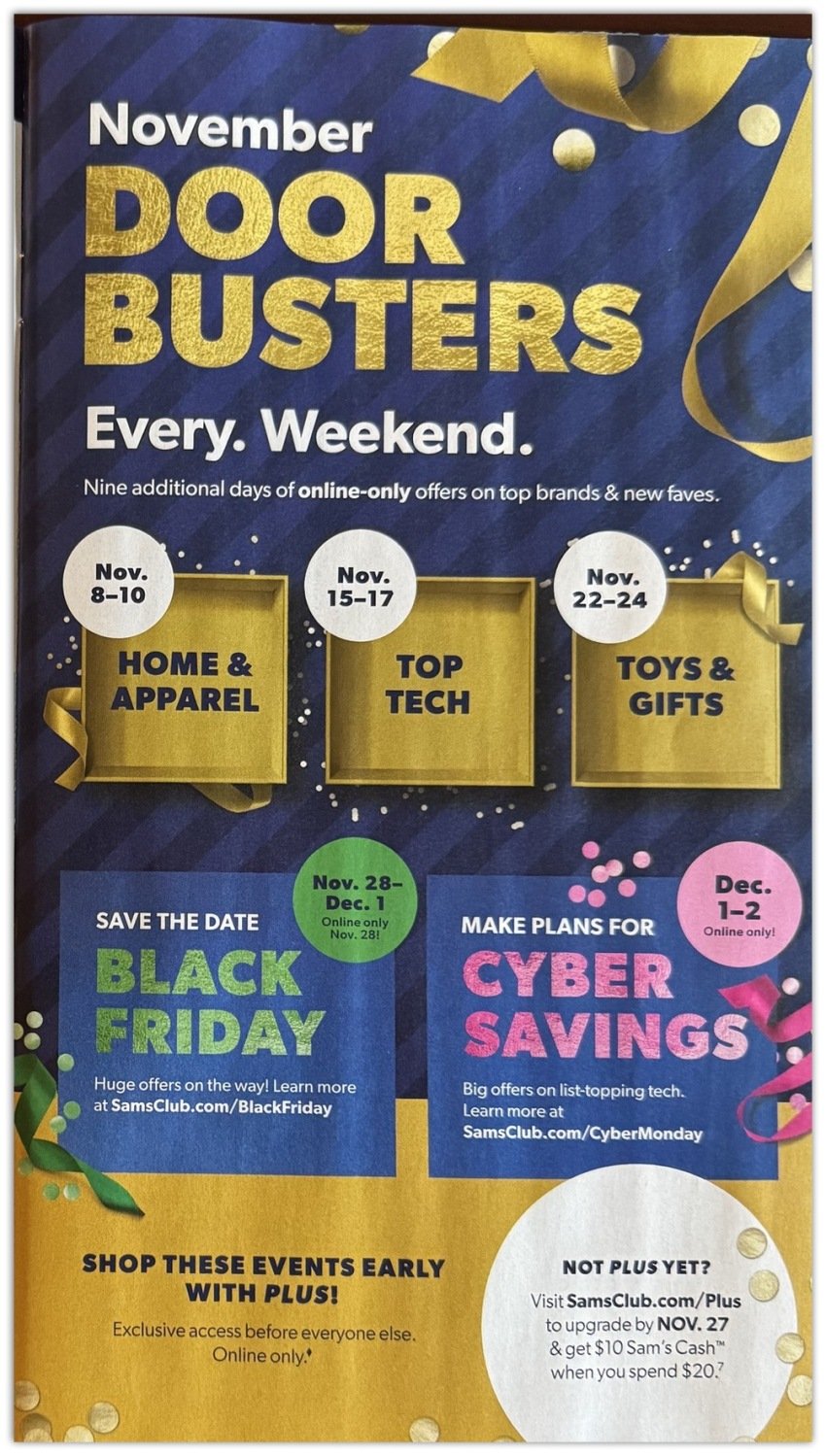 Sam’s Club November Doorbusters Black Friday 2024 Ad