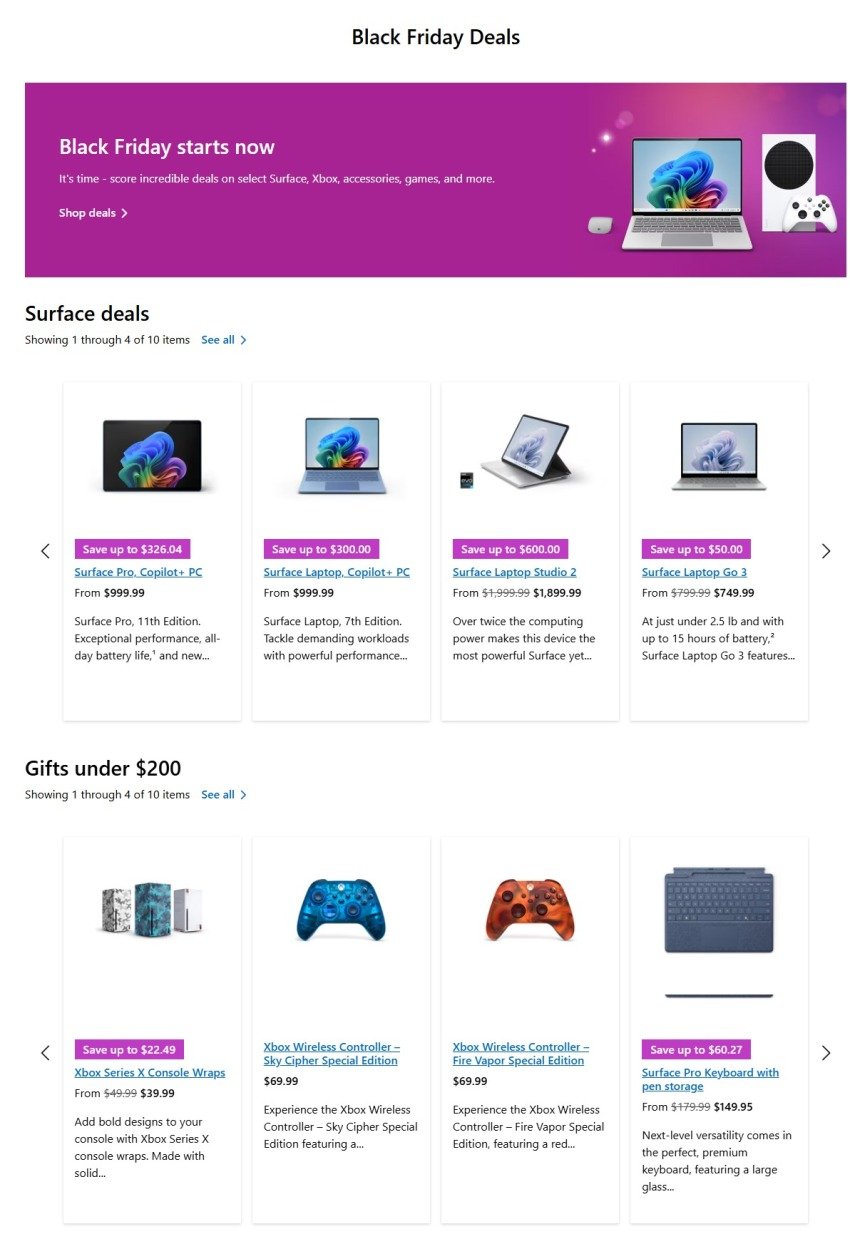 Live: Microsoft Store Black Friday 2024 Ad Scans - BuyVia
