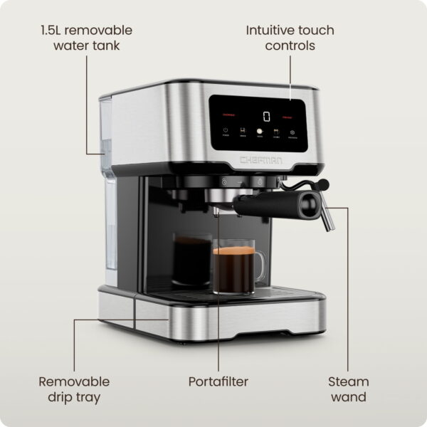 Chefman CraftBrew 15-Bar Espresso Machine Sale $35.00 - BuyVia