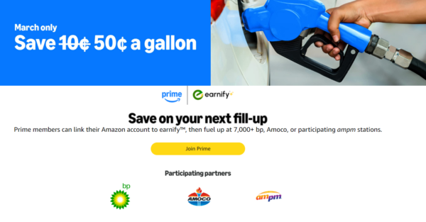 Prime Members: Save $0.50 Off/Gallon BP, Amaoco, AMPM - BuyVia