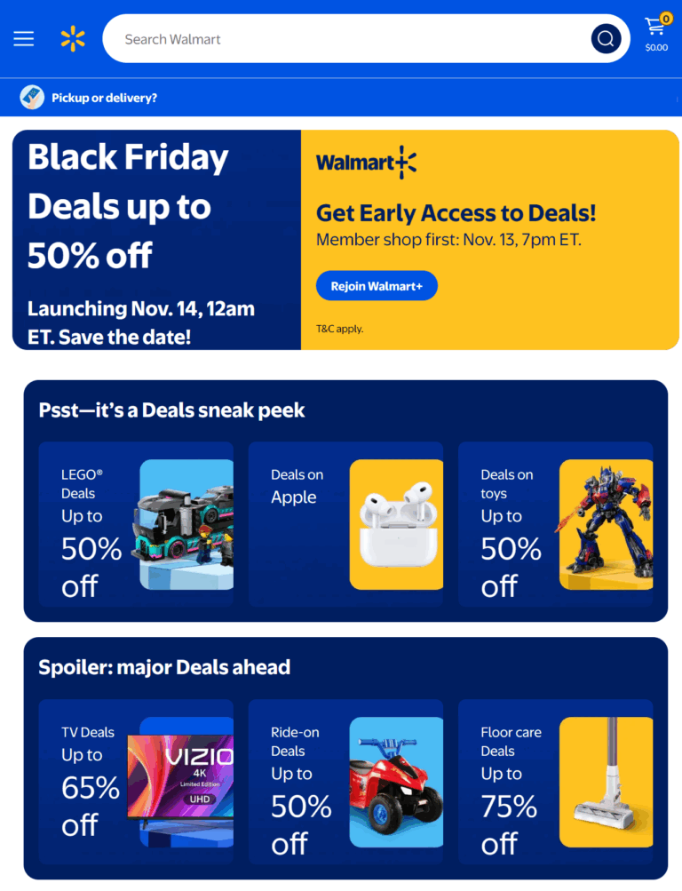 Live: Walmart Black Friday 2025 Ad Scan Event 1 Nov 13 Sale