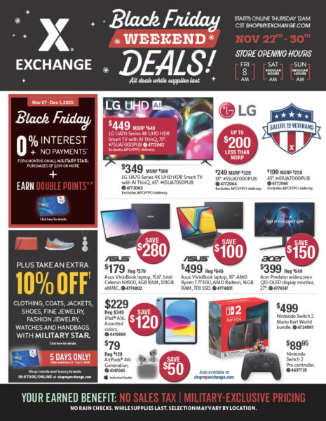 AAFES Black Friday 2025 Ad Scans - BuyVia