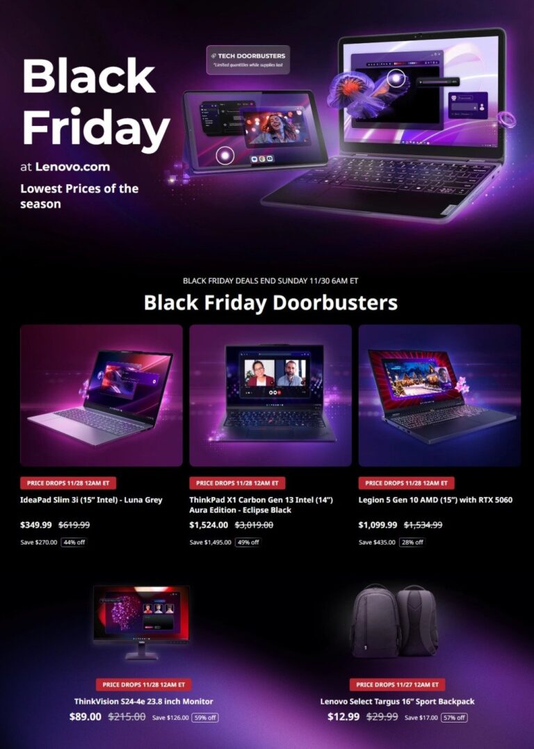 Black Friday – Cyber Monday 2025 Lenovo Ad Scans - BuyVia