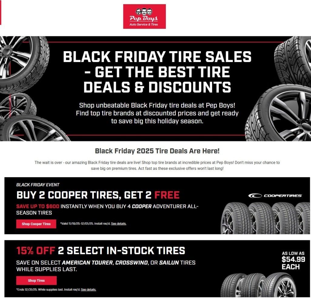 Pep Boys Black Friday 2025 Ad Scans - BuyVia